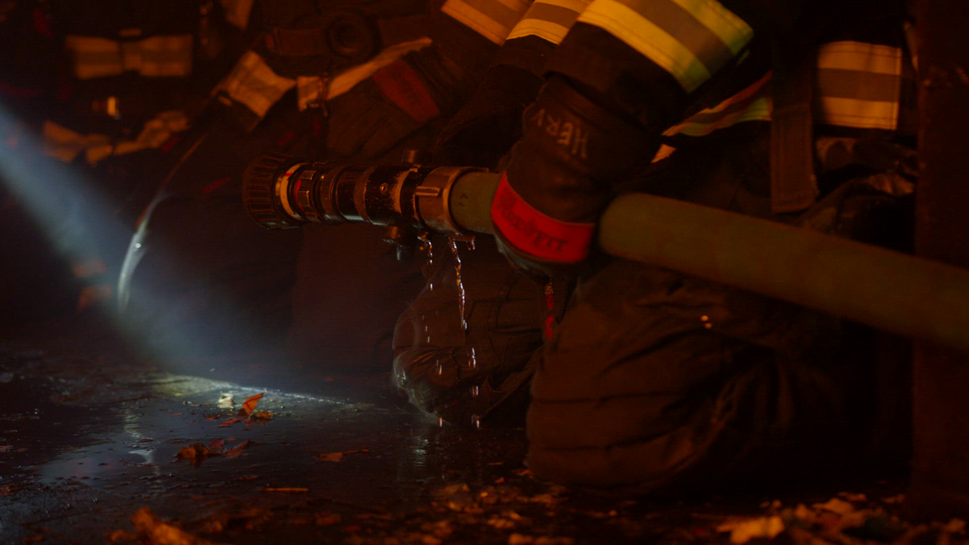 Firefighters Inside Burning Building | Stock Video Footage | Filmpac.com